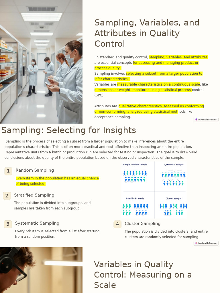 7.sampling Variables and Attributes in Quality Control | PDF | Sampling ...