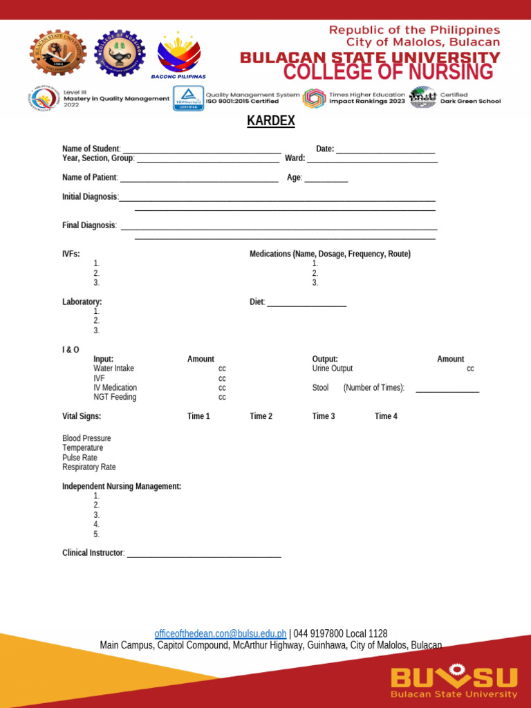 Kardex Template | PDF