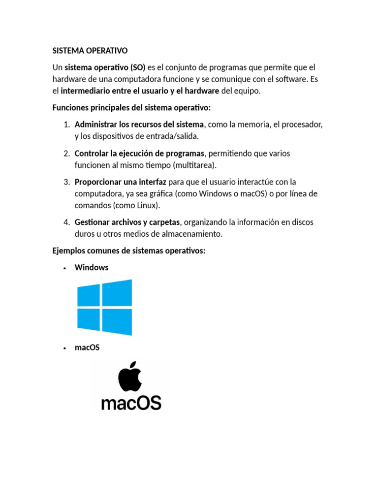 Sistema Operativo | PDF