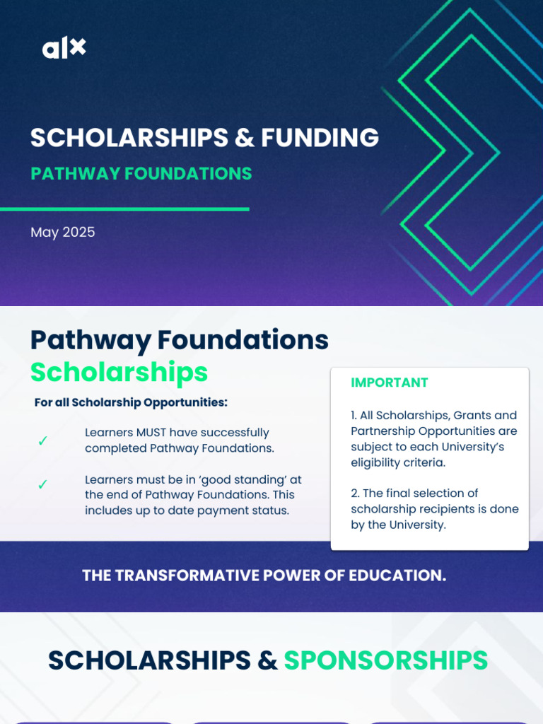 Scholarships Opportunities Pathway Foundation | PDF | Bachelor Of ...