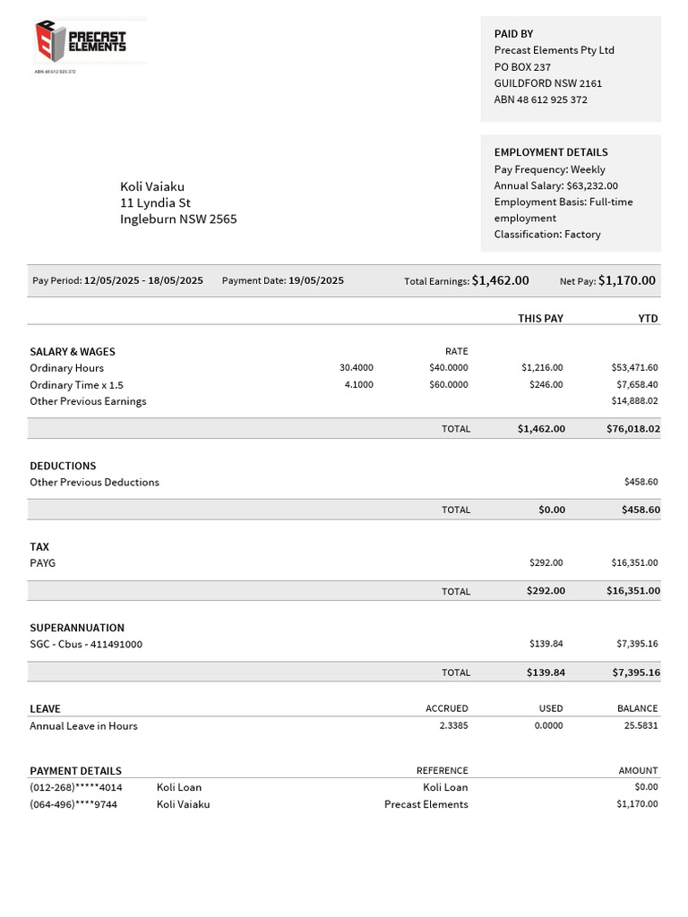 Pay Slip | PDF | Taxes | Business