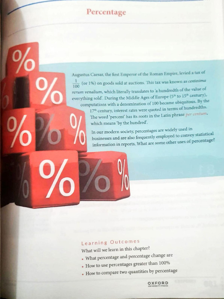 Chapter 8 Percentage Book1 | PDF | Percentage | Mathematical Notation