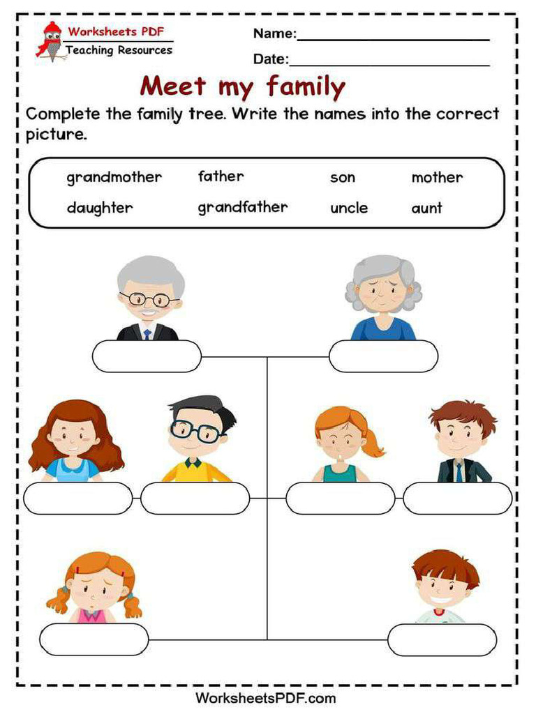 Family Worksheet 5 | PDF