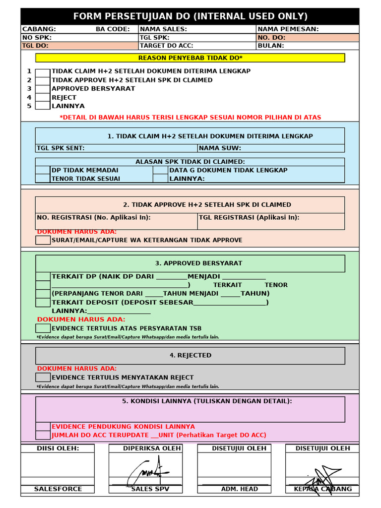 Form Persetujuan Do Terbaru 2 | PDF