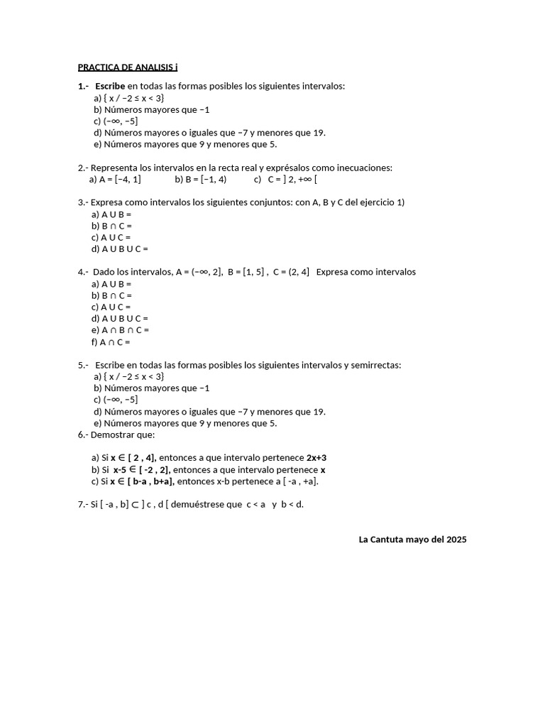 Practica de Analisis I4 | PDF