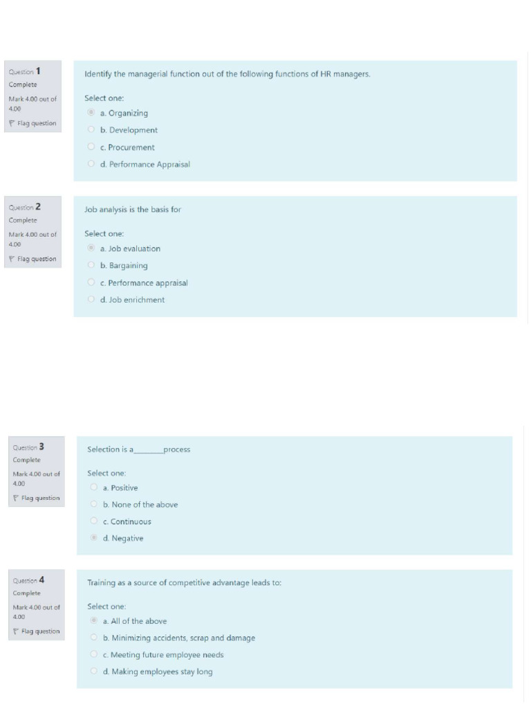 7thsemester HRM MidSem | PDF
