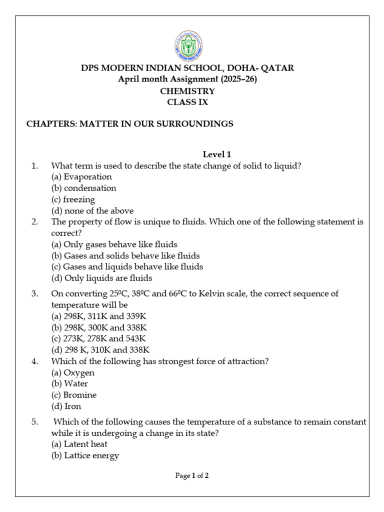 Assignment Class 9 April 2025 New | PDF