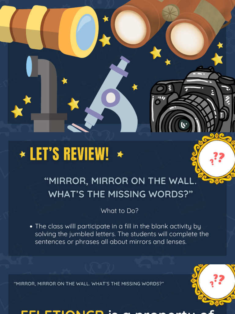 Grade 10 - Presentation On Optical Devices PDF | PDF | Reflection ...