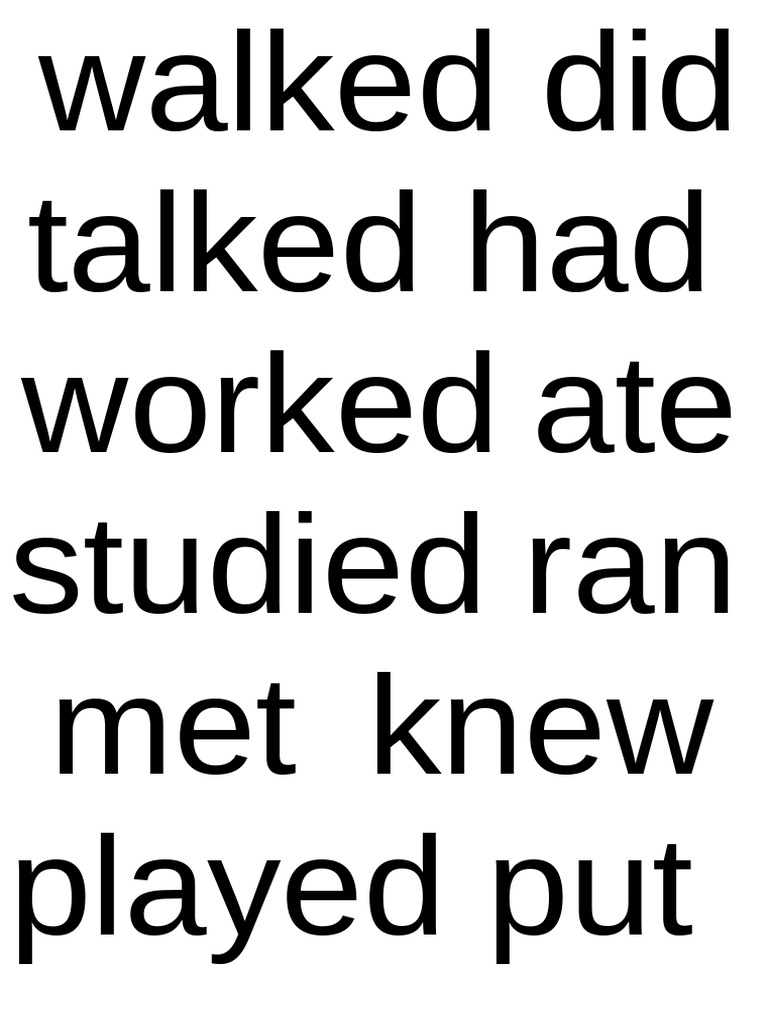 Simple Past Lista de Palavras e Verbos | PDF