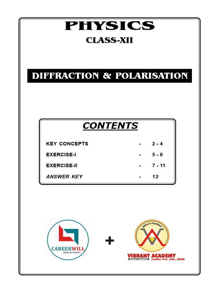 Diffraction & Polarsation | PDF | Angular Resolution | Diffraction