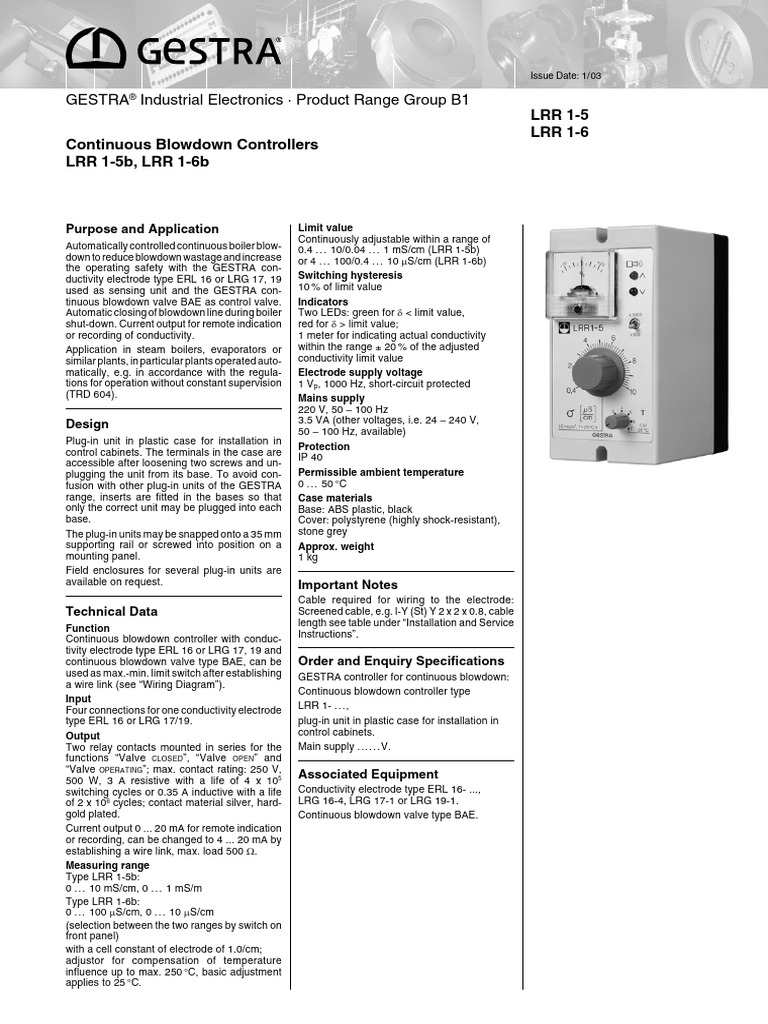 Regulator Odsalania LRR 1-5b LRR 1-6b (KK) (En) | PDF | Vacuum Tube | Relay