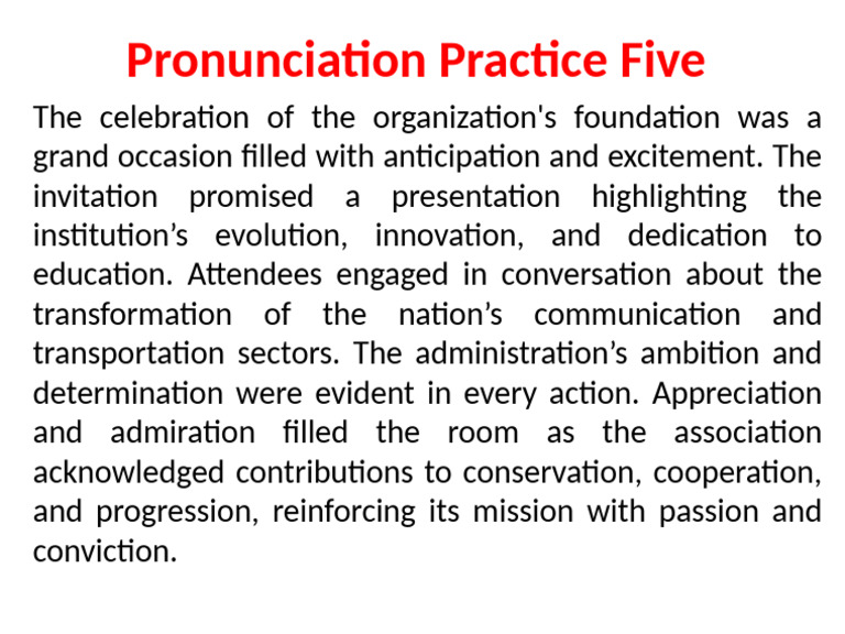 5b Pronunciation Practice | PDF