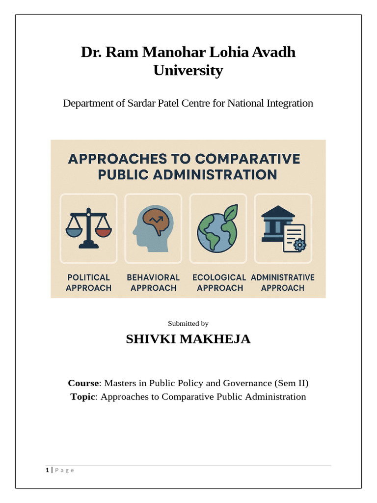 Approaches to Comparative Public Administration | PDF | Governance ...