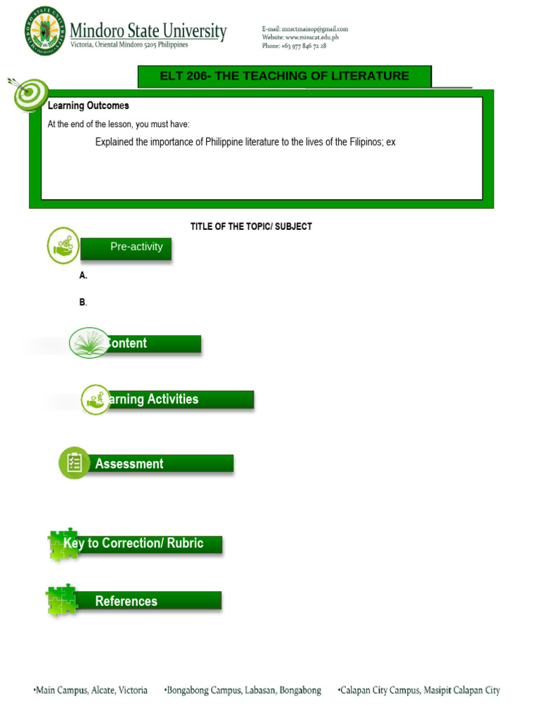 Elt 206 - Module Template | PDF
