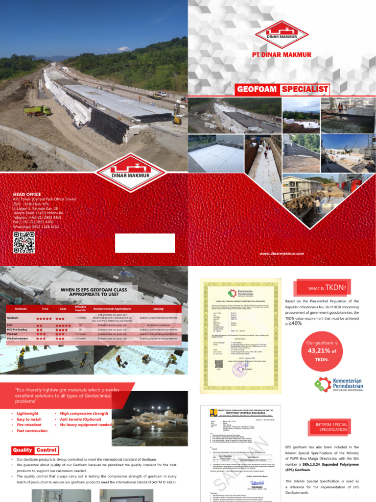 Dinar Makmur - Katalog Geofoam Class | PDF | Materials | Building Technology