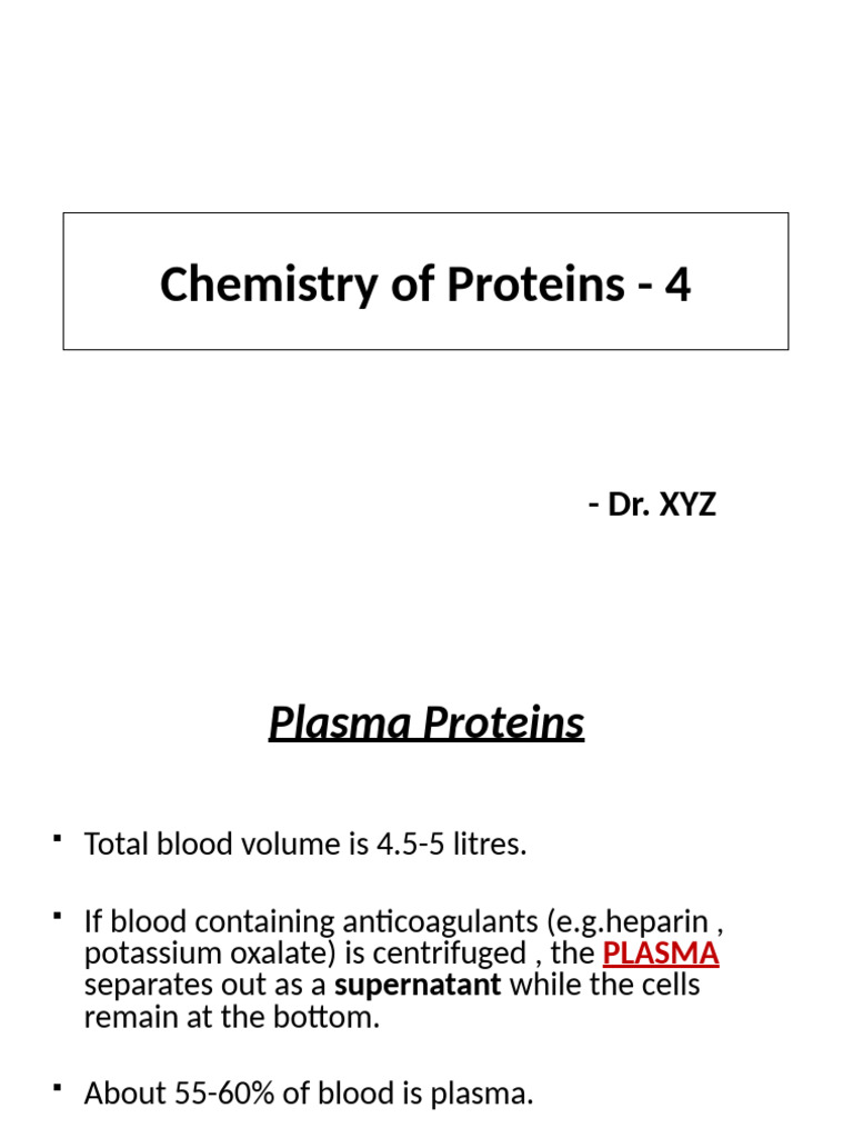 Chemistry of Proteins | PDF | Antibody | Blood Plasma
