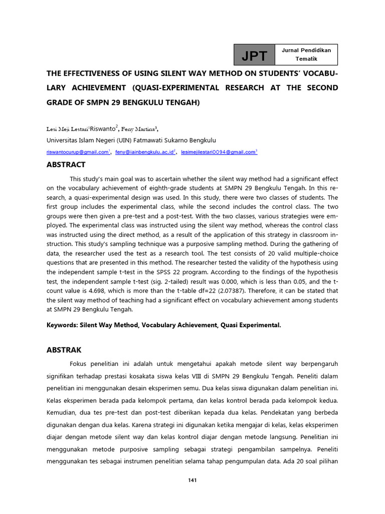Silent Way Method's Impact on Vocabulary | PDF | Vocabulary | Second ...