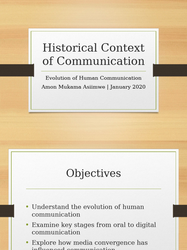 Evolution of Human Communication Presentation | PDF | Communication ...