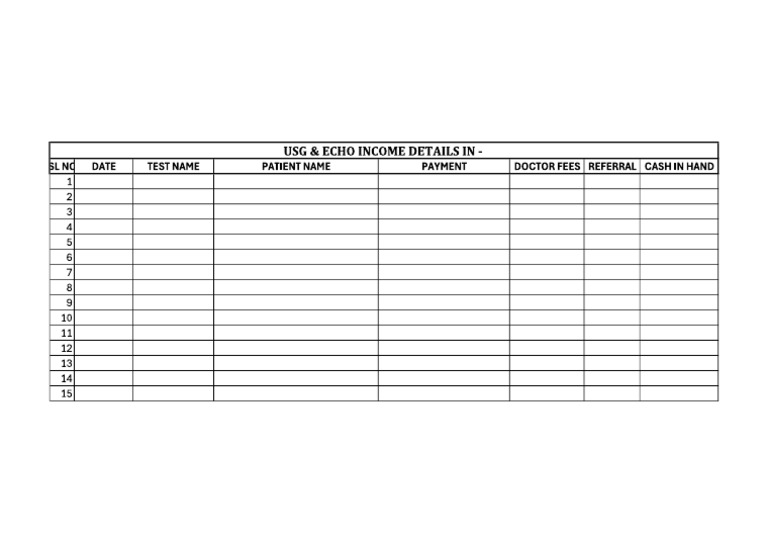 Usg Echo Sheets | PDF