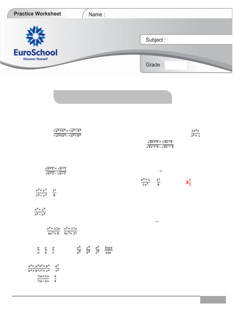 Gr10 - Math - Ch7 - Ratio & Proportion - AnswerKey | PDF | Mathematics