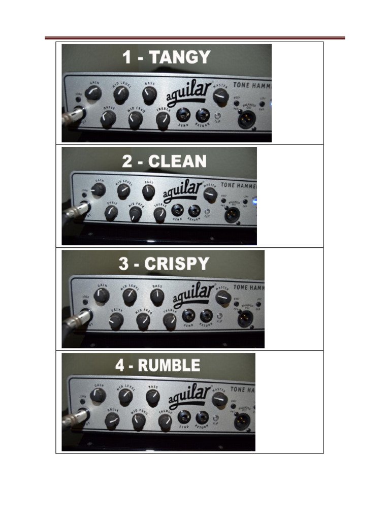 TH 500 Settings Pics Ajustes | PDF