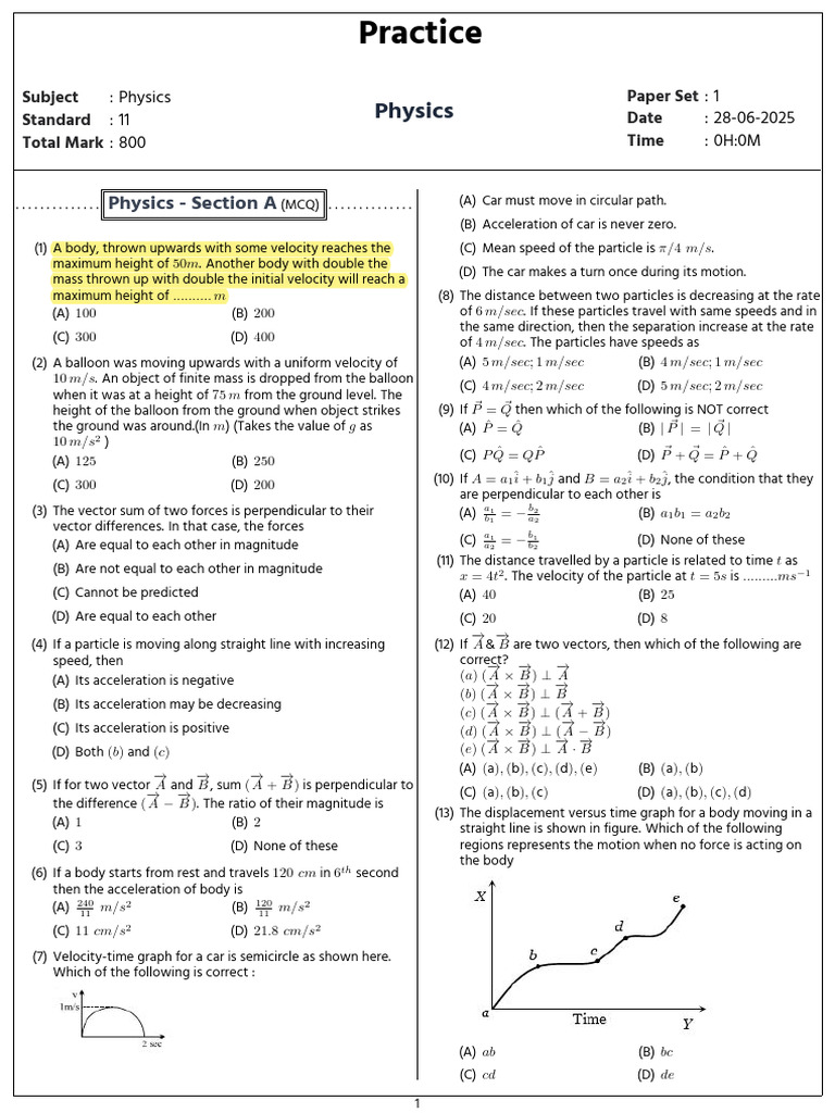 Wa0011. | PDF | Acceleration | Velocity