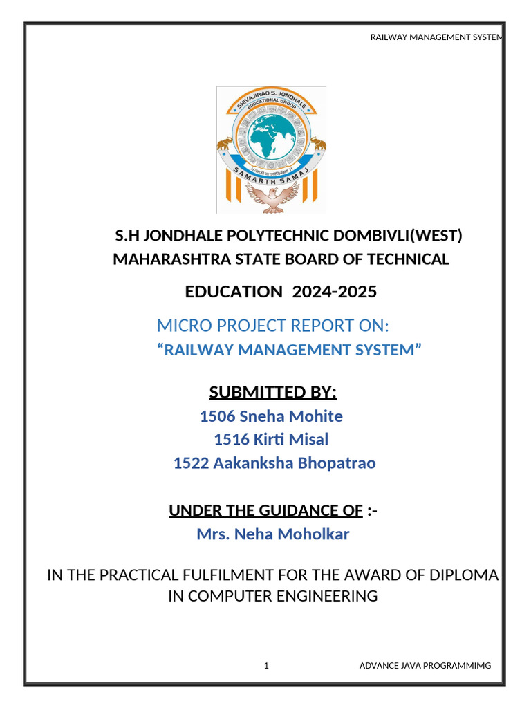 Railway Management System Overview | PDF | Databases | Usability