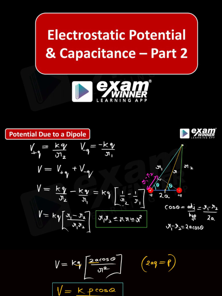 Uyare Batch Physics Electrostatic Potential and Capacitance Part 2 Note | PDF