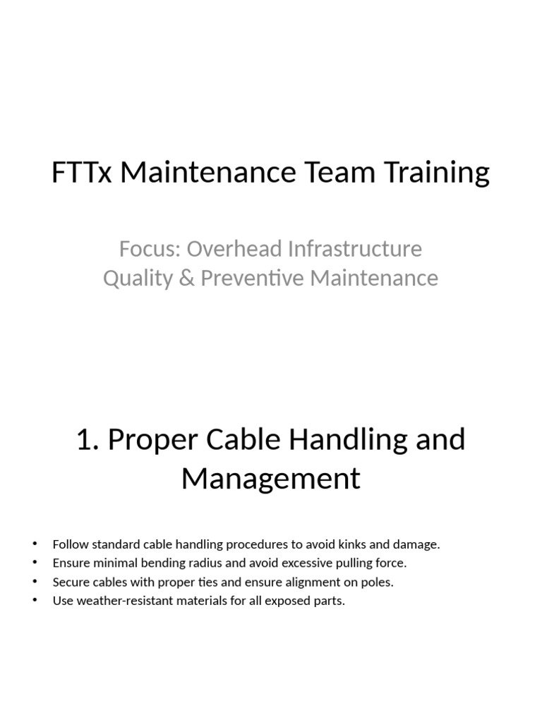 FTTX Training Presentation | PDF