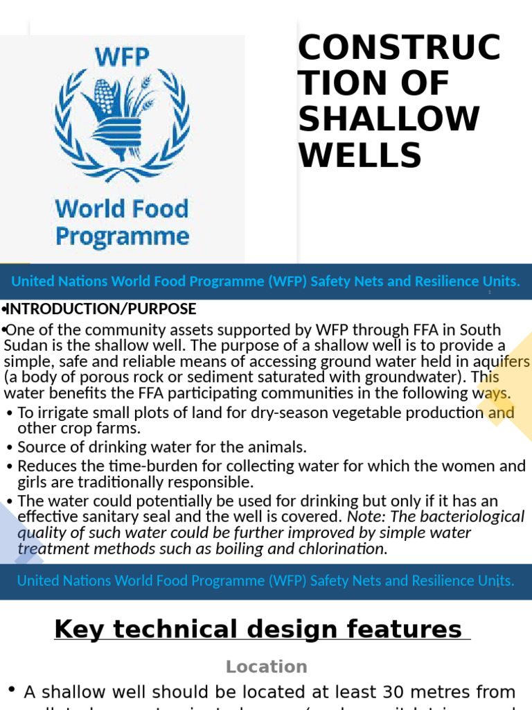 Construction of The Shallow Wells Training. | PDF | Groundwater ...