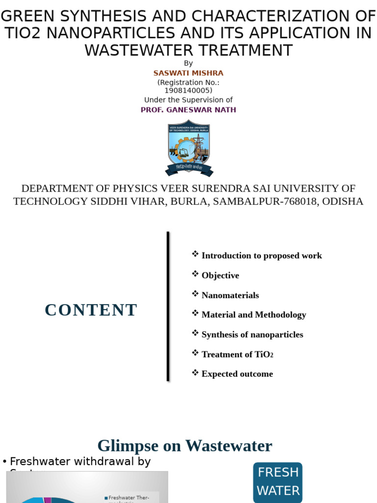 Green Synthesis of TiO2 for Wastewater Treatment | PDF | Nanomaterials ...