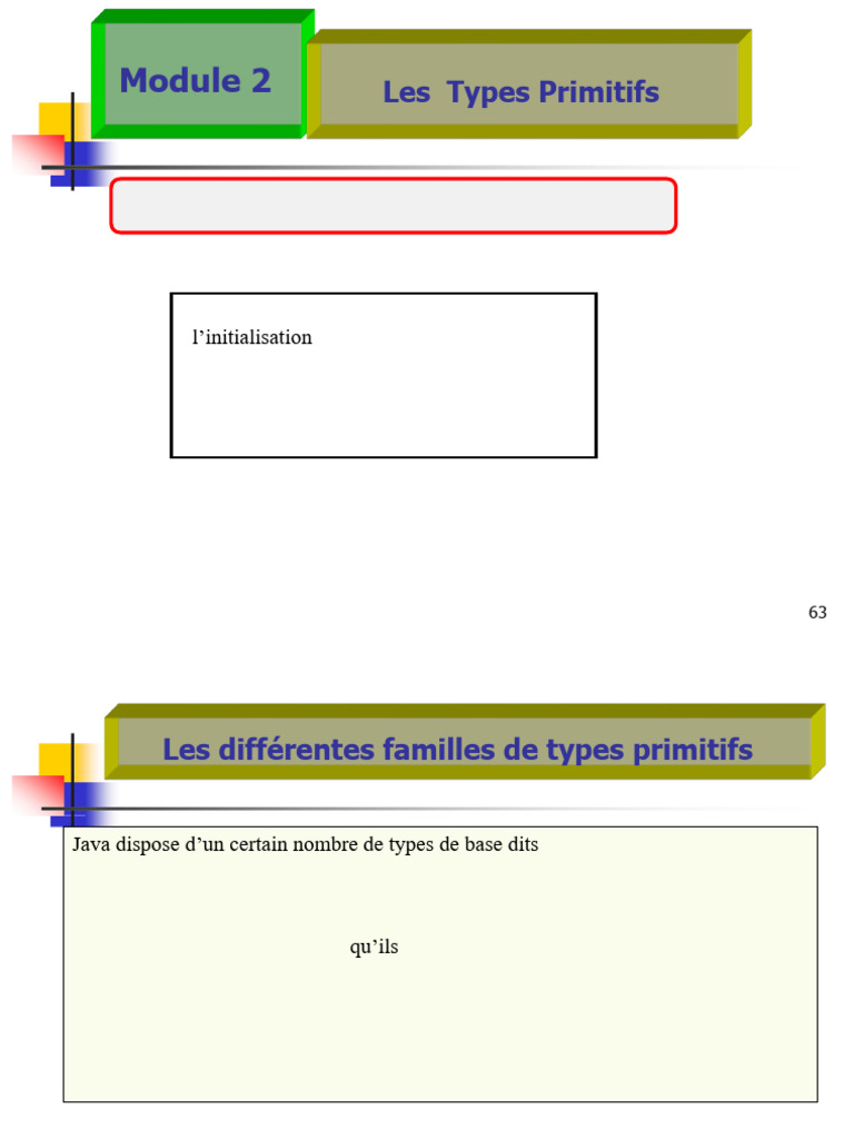 Module2 Les Types Primitifs | PDF | Booléen | Java (Langage de ...