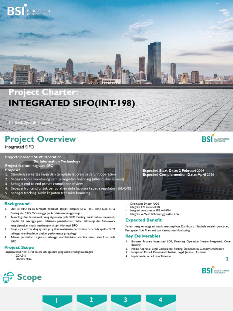 Project Charter 2025 Integrated SIFO INT-198 1 1 | PDF