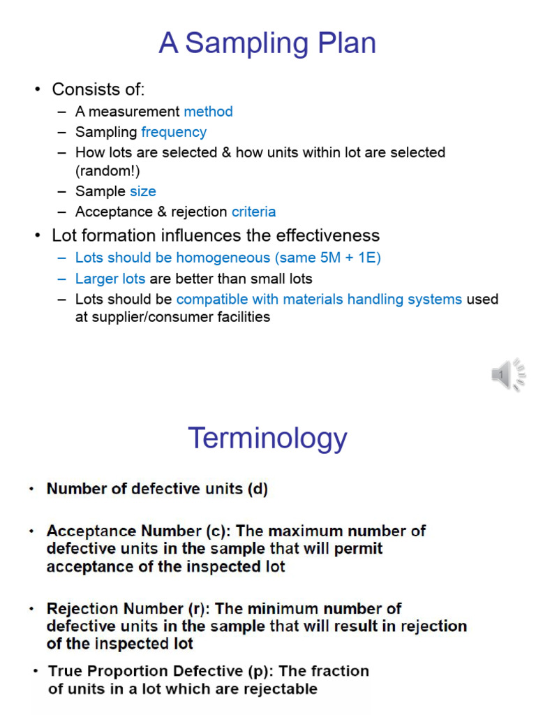Single Sampling Plan Overview | PDF | Sampling (Statistics) | Sample ...