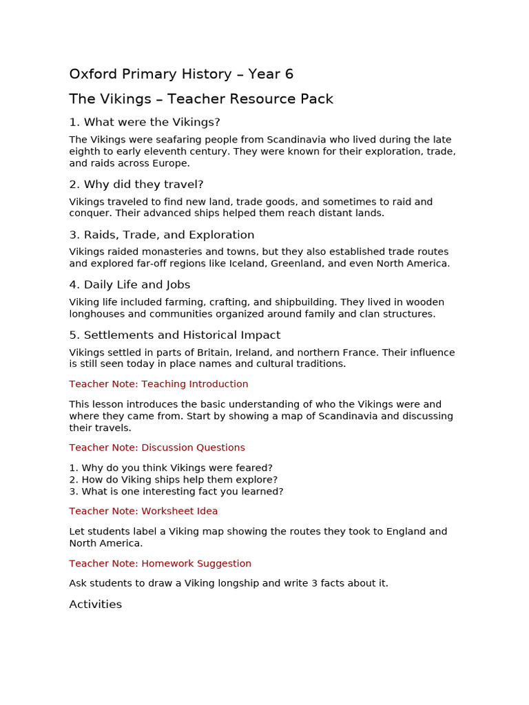 Vikings: Exploration and Impact | PDF