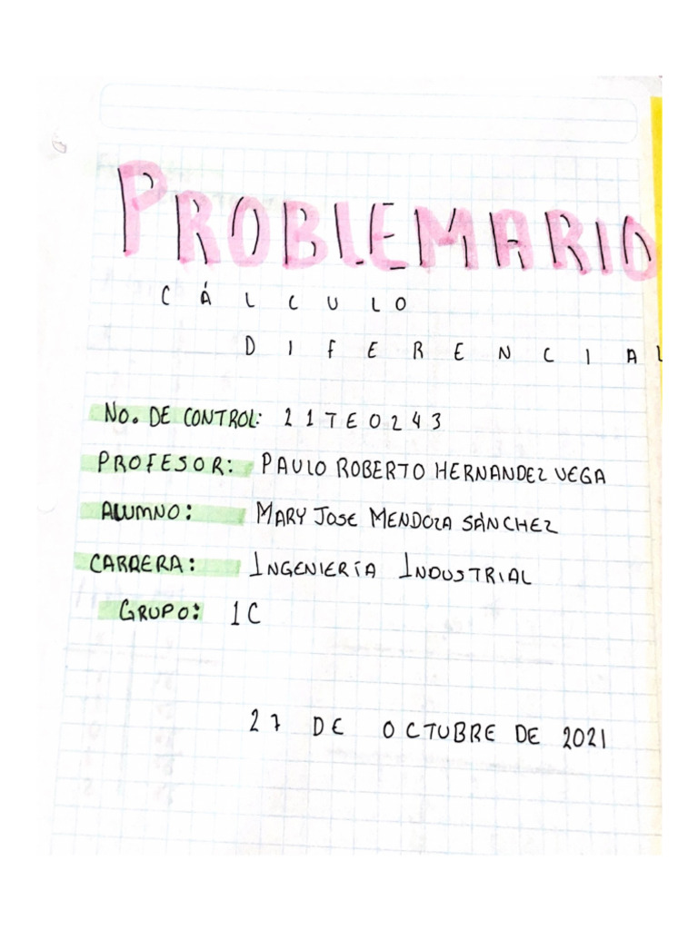Problemario 1 2 | PDF
