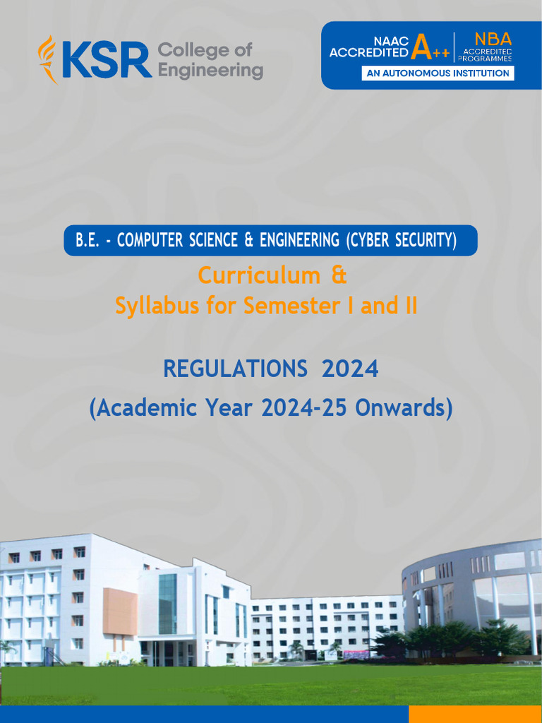 Curriculum & Syllabus For Semester I and II: Regulations 2024 (Academic Year 2024-25 Onwards ...
