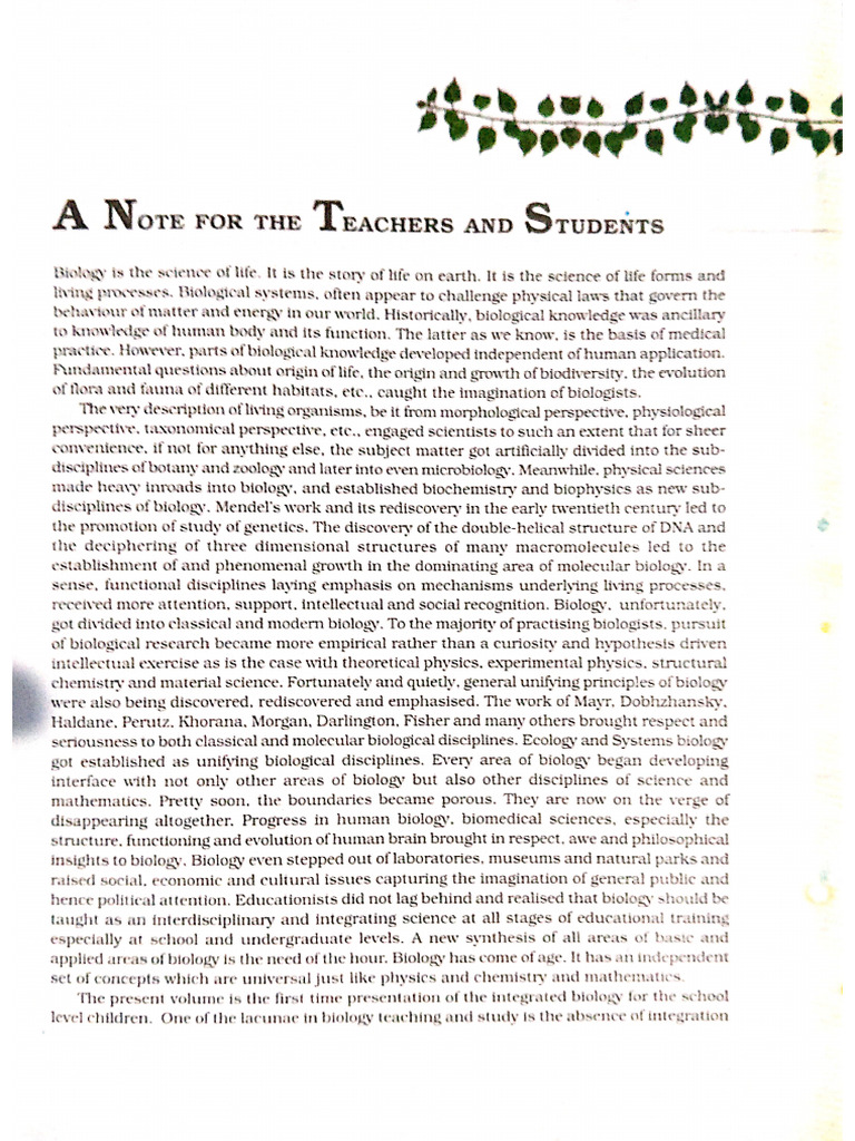 Note For Teachers | PDF