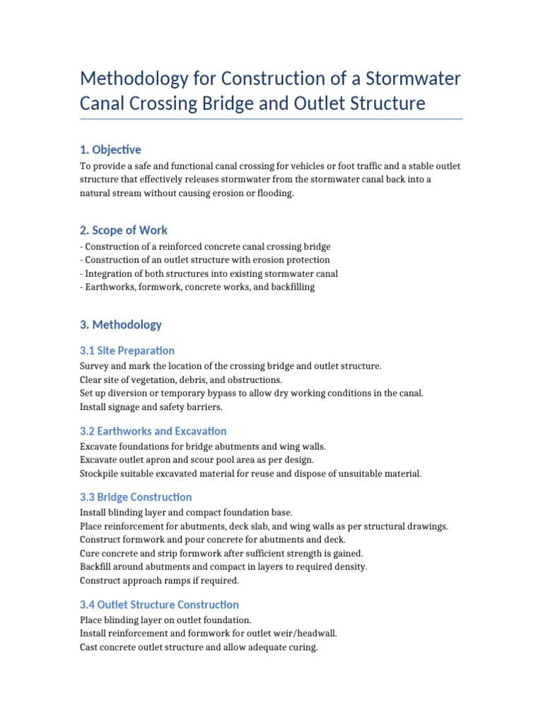 Stormwater Canal Crossing Bridge Guide | PDF | Concrete | Civil Engineering
