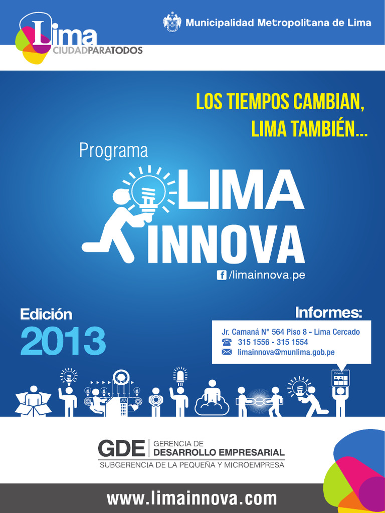 Dossier Lima Innova | PDF | Iniciativa empresarial | Internet