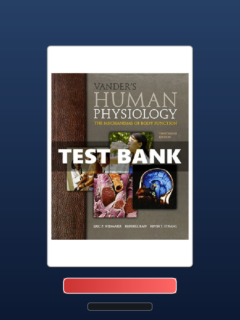 Vanders Human Physiology The Mechanisms of Body Function 13th Edition ...