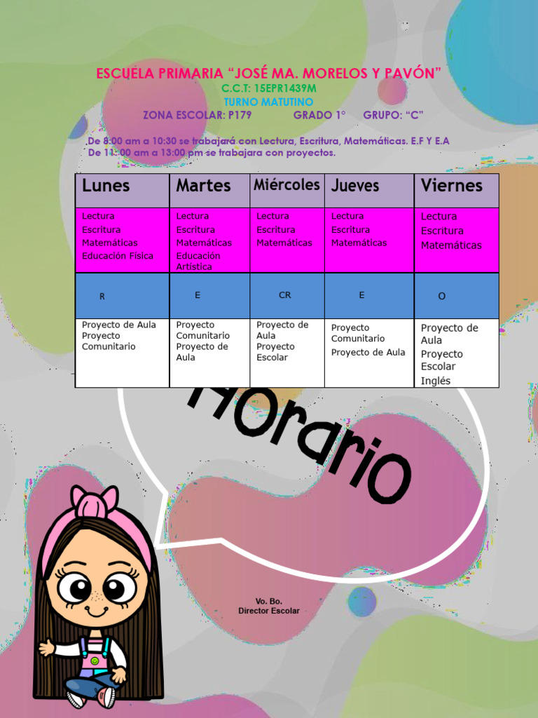 Horario Primero | PDF