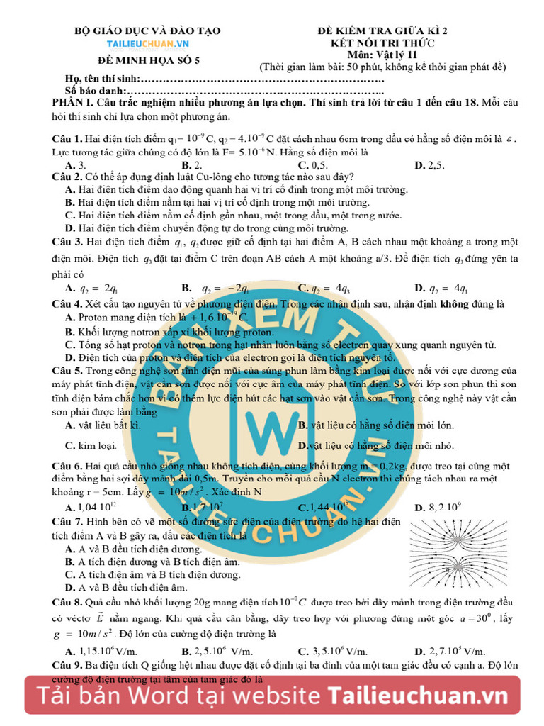 De 5 de On Tap Giua Ki 2 Ly 11 KNTT Theo Minh Hoa 2025 Imagemarked 1600 PDF - Gdrive.vip | PDF