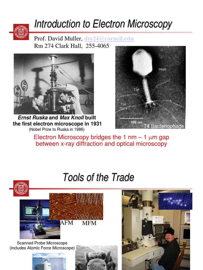 1 Electron Micros | PDF | Electron Microscope | Transmission Electron ...