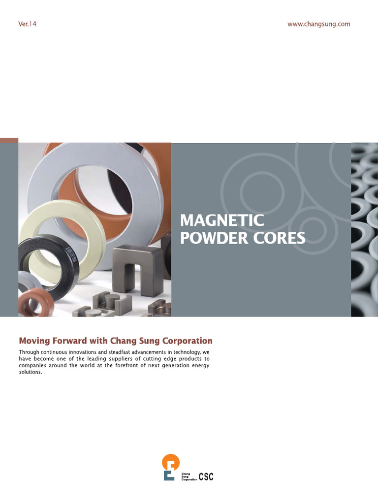 Magnetic Powder Cores Overview | PDF | Inductor | Inductance