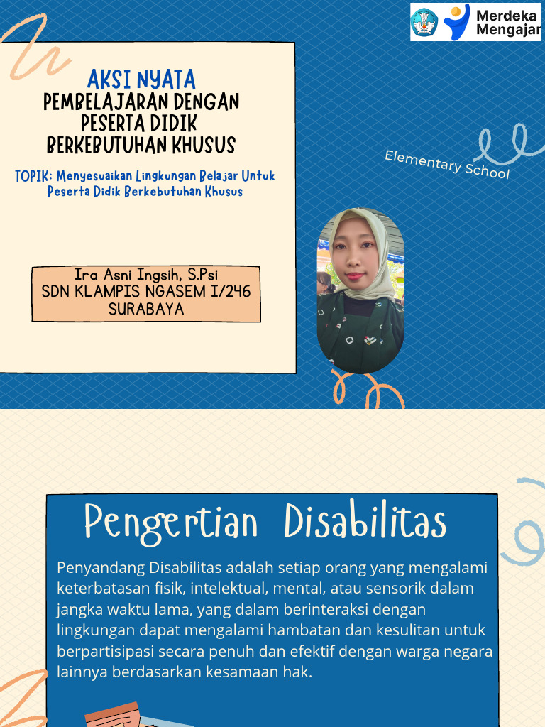 Aksi nyata pembelajaran dengan PDBK (menyesuaikan Lingkungan Belajar ...