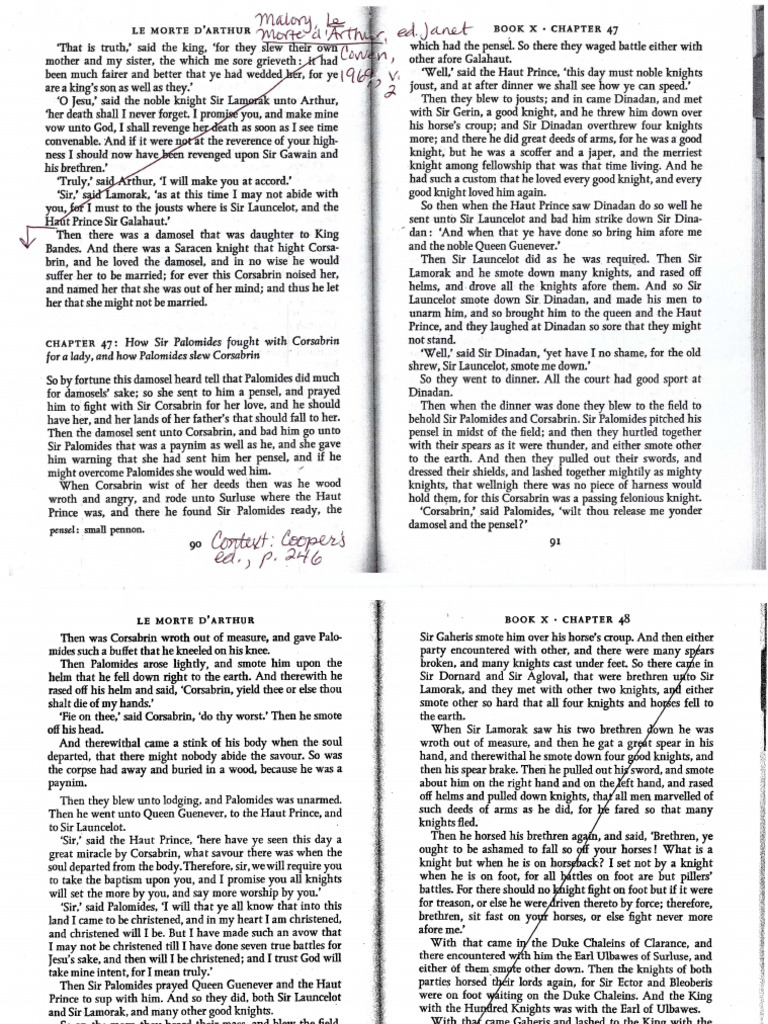 Palomides and Corsabrin and A Damosel | PDF | Anglo Norman Folklore ...