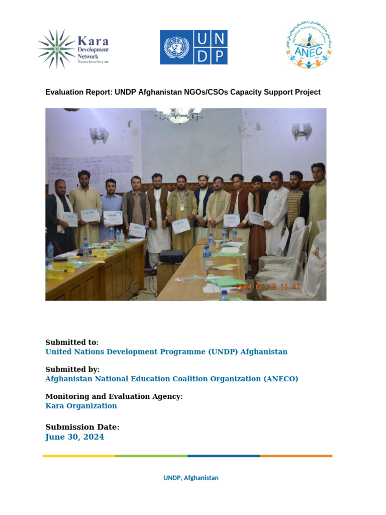 UNDP - ANECO Project Evaluation Final | PDF | Non Governmental Organization | Capacity Building
