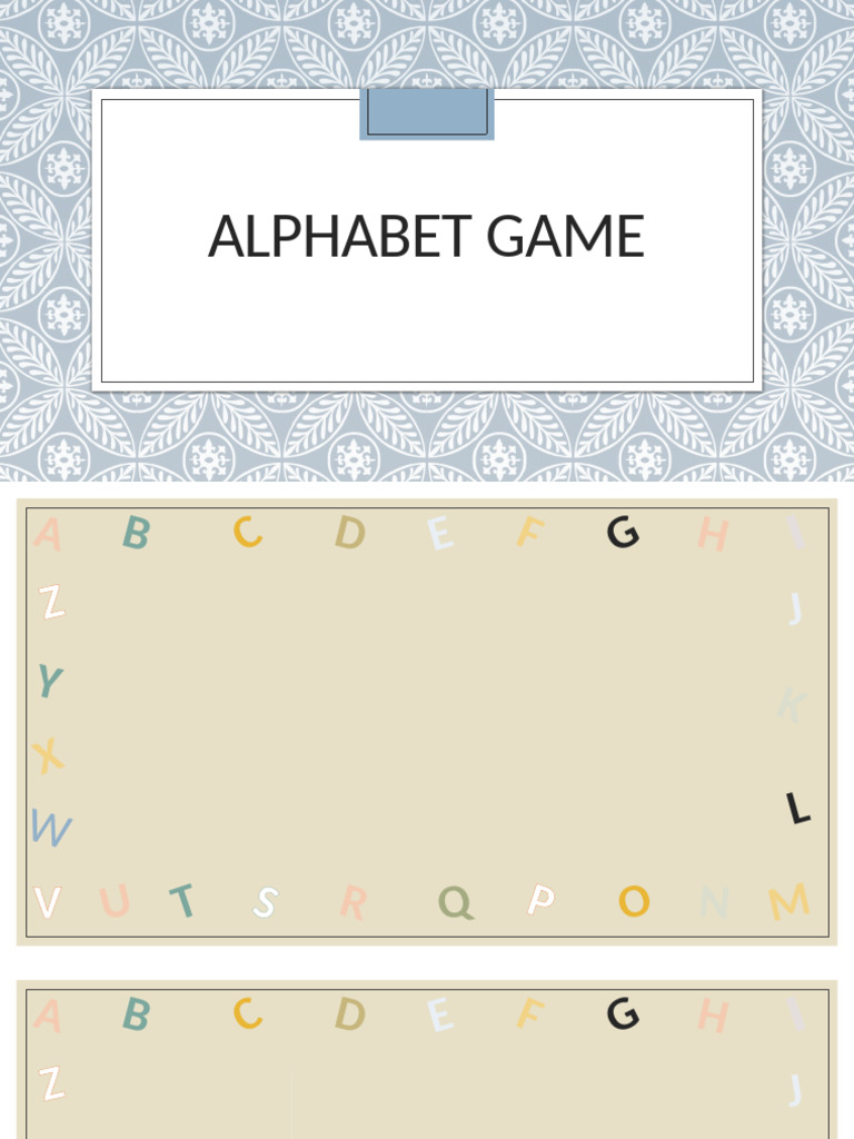 Alphabet Game Uppercase | PDF