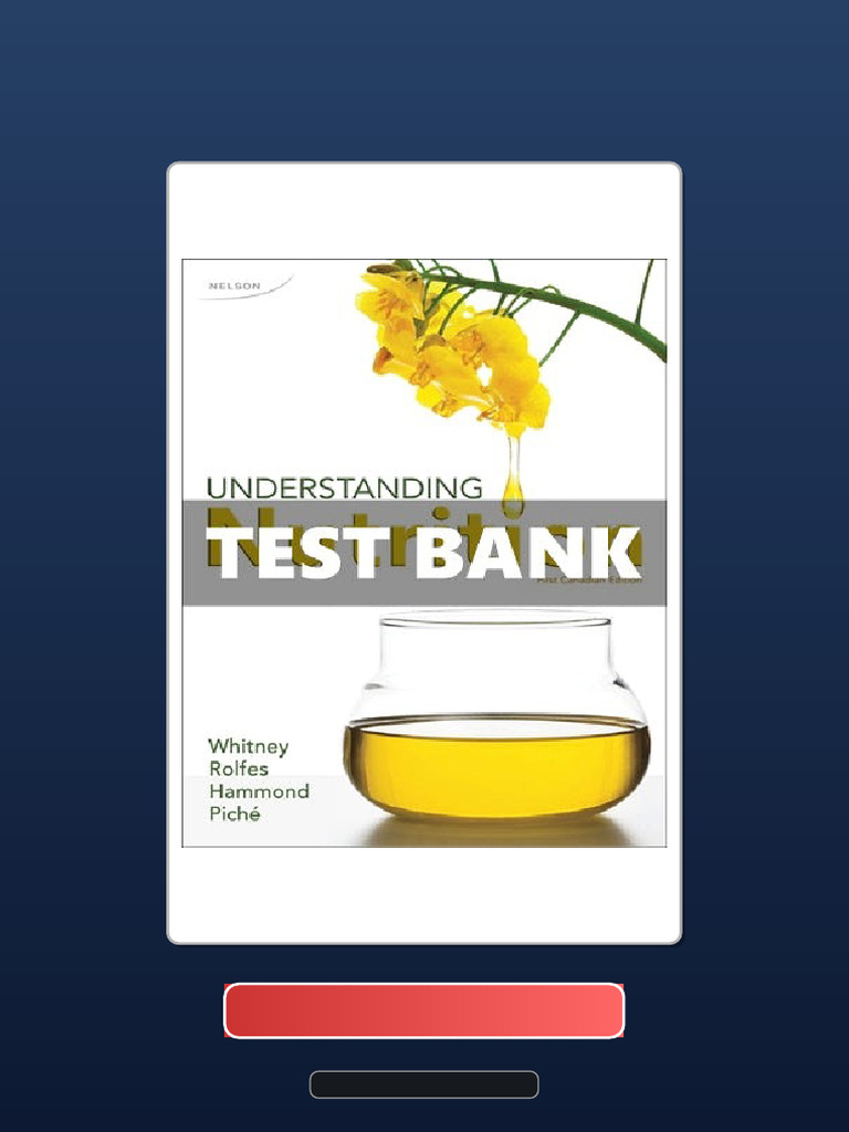 Understanding Nutrition CANADIAN Edition 1st Edition Whitney Ebook and ...
